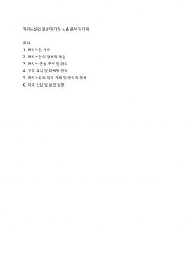 카지노산업 전반에 대한 심층 분석과 이해-1페이지