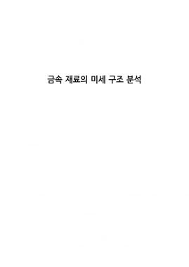 금속 재료의 미세 구조 분석-1페이지