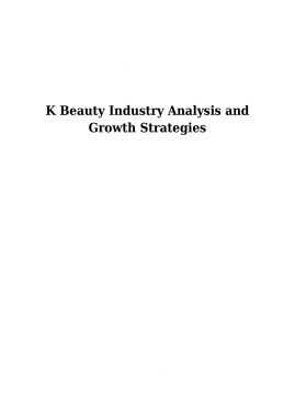K Beauty Industry Analysis and Growth Strategies-1페이지