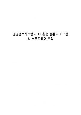 경영정보시스템과 IT 활용 컴퓨터 시스템 및 소프트웨어 분석-1페이지
