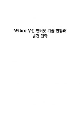 Wibro 무선 인터넷 기술 현황과 발전 전략-1페이지