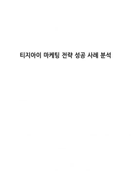 티지아이 마케팅 전략 성공 사례 분석-1페이지