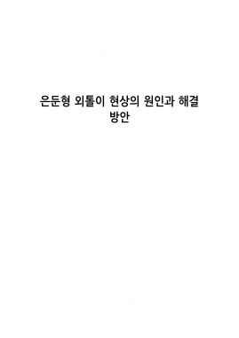 은둔형 외톨이 현상의 원인과 해결 방안-1페이지