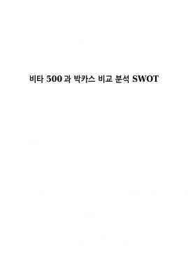 비타 500과 박카스 비교 분석 SWOT-1페이지