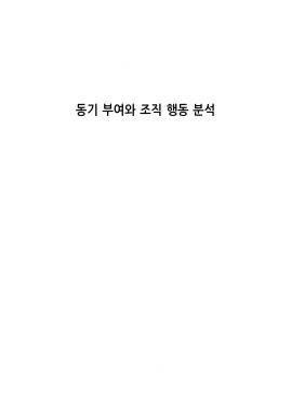 동기 부여와 조직 행동 분석-1페이지