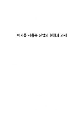 폐기물 재활용 산업의 현황과 과제-1페이지