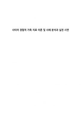사티어 경험적 가족 치료 이론 및 사례 분석과 실천 시연-1페이지
