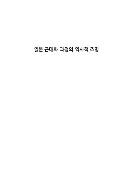 일본 근대화 과정의 역사적 조명-1페이지
