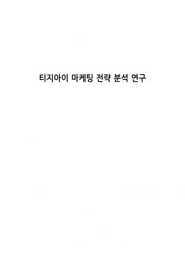 티지아이 마케팅 전략 분석 연구-1페이지