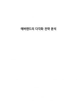 에버랜드의 다각화 전략 분석-1페이지