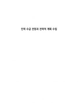 인력 수급 전망과 전략적 계획 수립-1페이지