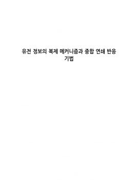 유전 정보의 복제 메커니즘과 중합 연쇄 반응 기법-1페이지