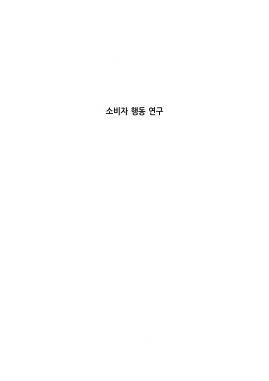 소비자 행동 연구-1페이지