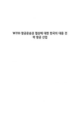 WTO 항공운송권 협상에 대한 한국의 대응 전략 항공 산업-1페이지