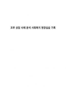 조부 상담 사례 분석 사회복지 현장실습 기록-1페이지