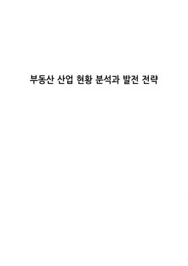 부동산 산업 현황 분석과 발전 전략-1페이지