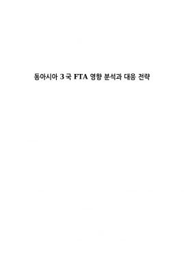 동아시아 3국 FTA 영향 분석과 대응 전략-1페이지