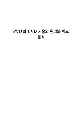 PVD와 CVD 기술의 원리와 비교 분석-1페이지