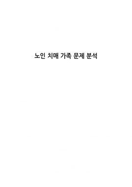 노인 치매 가족 문제 분석-1페이지