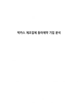 박카스 제조업체 동아제약 기업 분석-1페이지