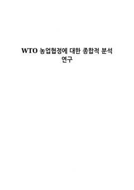 WTO 농업협정에 대한 종합적 분석 연구-1페이지