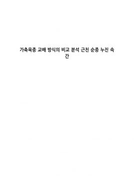 가축육종 교배 방식의 비교 분석 근친 순종 누진 속간-1페이지