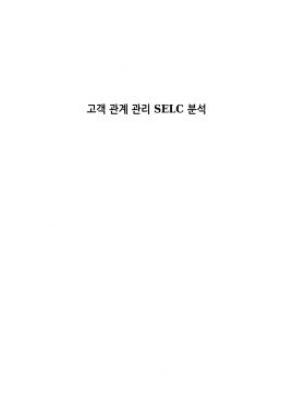 고객 관계 관리 SELC 분석-1페이지