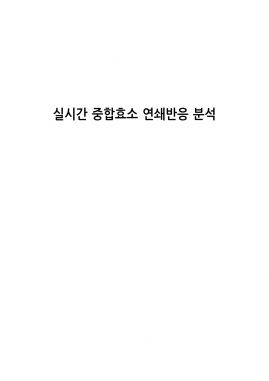 실시간 중합효소 연쇄반응 분석-1페이지