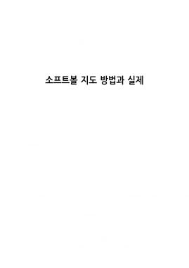 소프트볼 지도 방법과 실제-1페이지