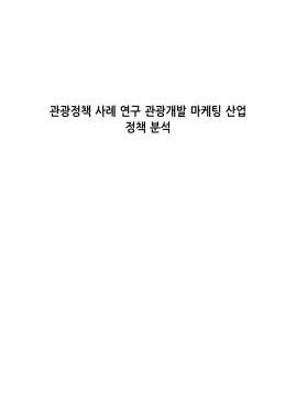 관광정책 사례 연구 관광개발 마케팅 산업 정책 분석-1페이지