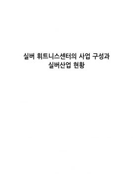 실버 휘트니스센터의 사업 구성과 실버산업 현황-1페이지