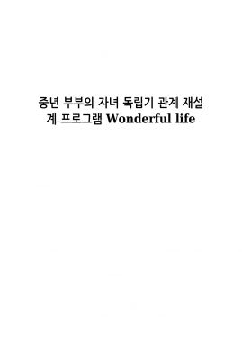 중년 부부의 자녀 독립기 관계 재설계 프로그램 Wonderful life-1페이지