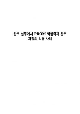 간호 실무에서 PROM 역할극과 간호 과정의 적용 사례-1페이지