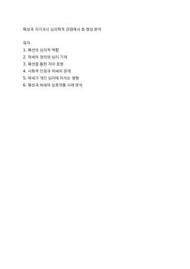패션과 자기과시 심리학적 관점에서 본 현상 분석-1페이지