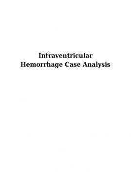 Intraventricular Hemorrhage Case Analysis-1페이지