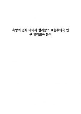 욕망의 전차 테네시 윌리암스 표현주의극 연구 영미희곡 분석-1페이지