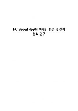 FC Seoul 축구단 마케팅 환경 및 전략 분석 연구-1페이지