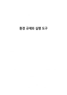 환경 규제와 실행 도구-1페이지