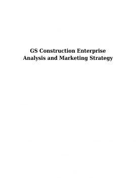GS Construction Enterprise Analysis and Marketing Strategy-1페이지