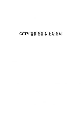 CCTV 활용 현황 및 전망 분석-1페이지