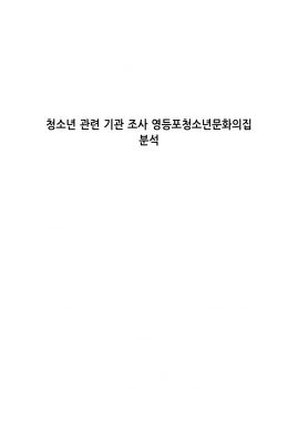 청소년 관련 기관 조사 영등포청소년문화의집 분석-1페이지