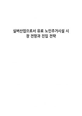 실버산업으로서 유료 노인주거시설 시장 전망과 진입 전략-1페이지