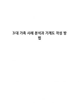 3대 가족 사례 분석과 가계도 작성 방법-1페이지