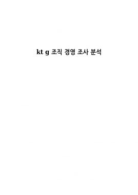 kt g 조직 경영 조사 분석-1페이지