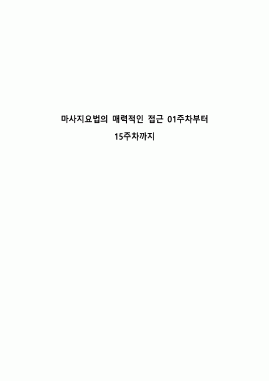 마사지요법의 매력적인 접근 01주차부터 15주차까지-1페이지