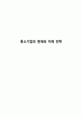 중소기업의 현재와 미래 전략-1페이지