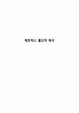 매트릭스 불교적 해석-1페이지