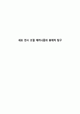 세포 전사 조절 메커니즘의 총체적 탐구-1페이지