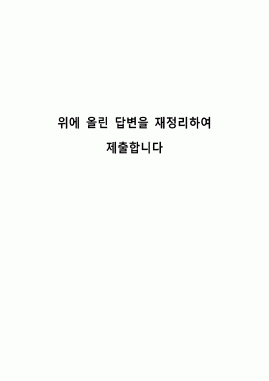 위에 올린 답변을 재정리하여 제출합니다-1페이지