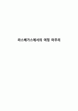라스베가스에서의 여정 마무리-1페이지